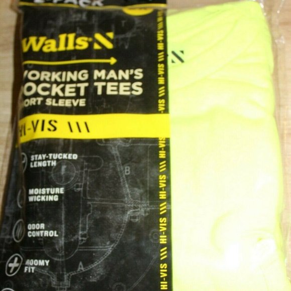 Walls | Shirts | Walls 2 Pack Working Mans Pocket Tees Hivis | Poshmark